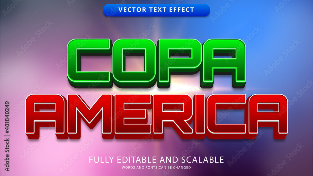 copa america text effect editable eps file Stock Vector | Adobe Stock