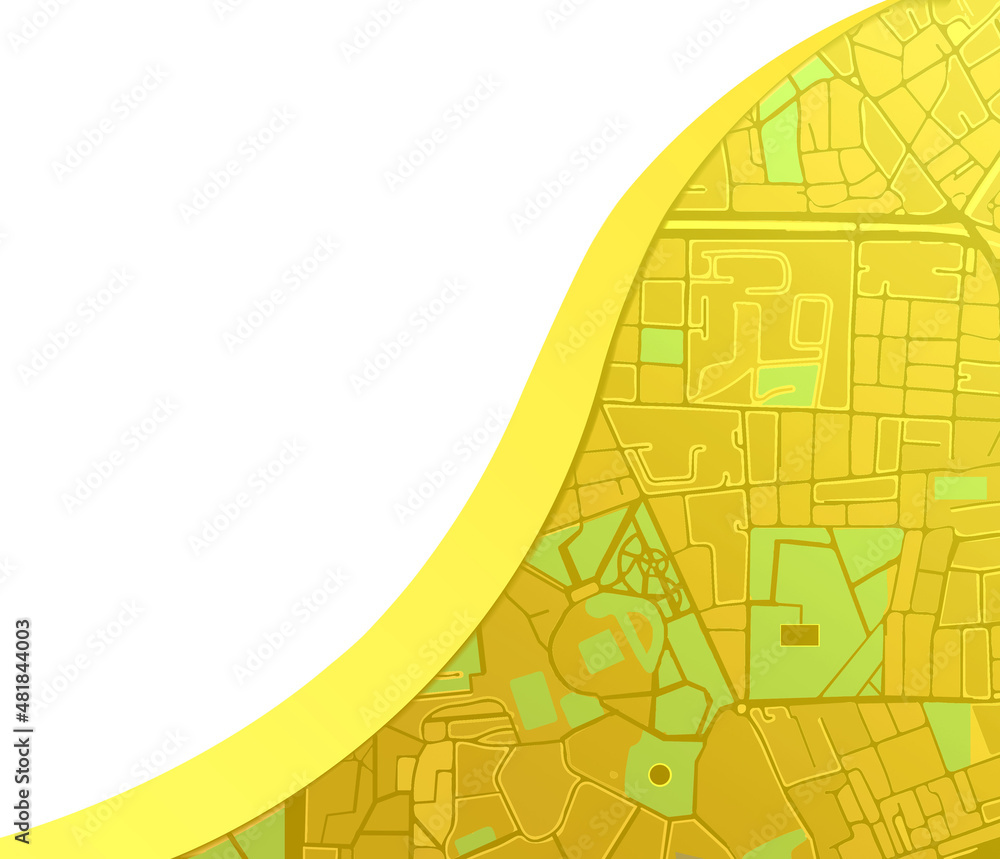 background image of a city map for a urban space in yellow and golden ...