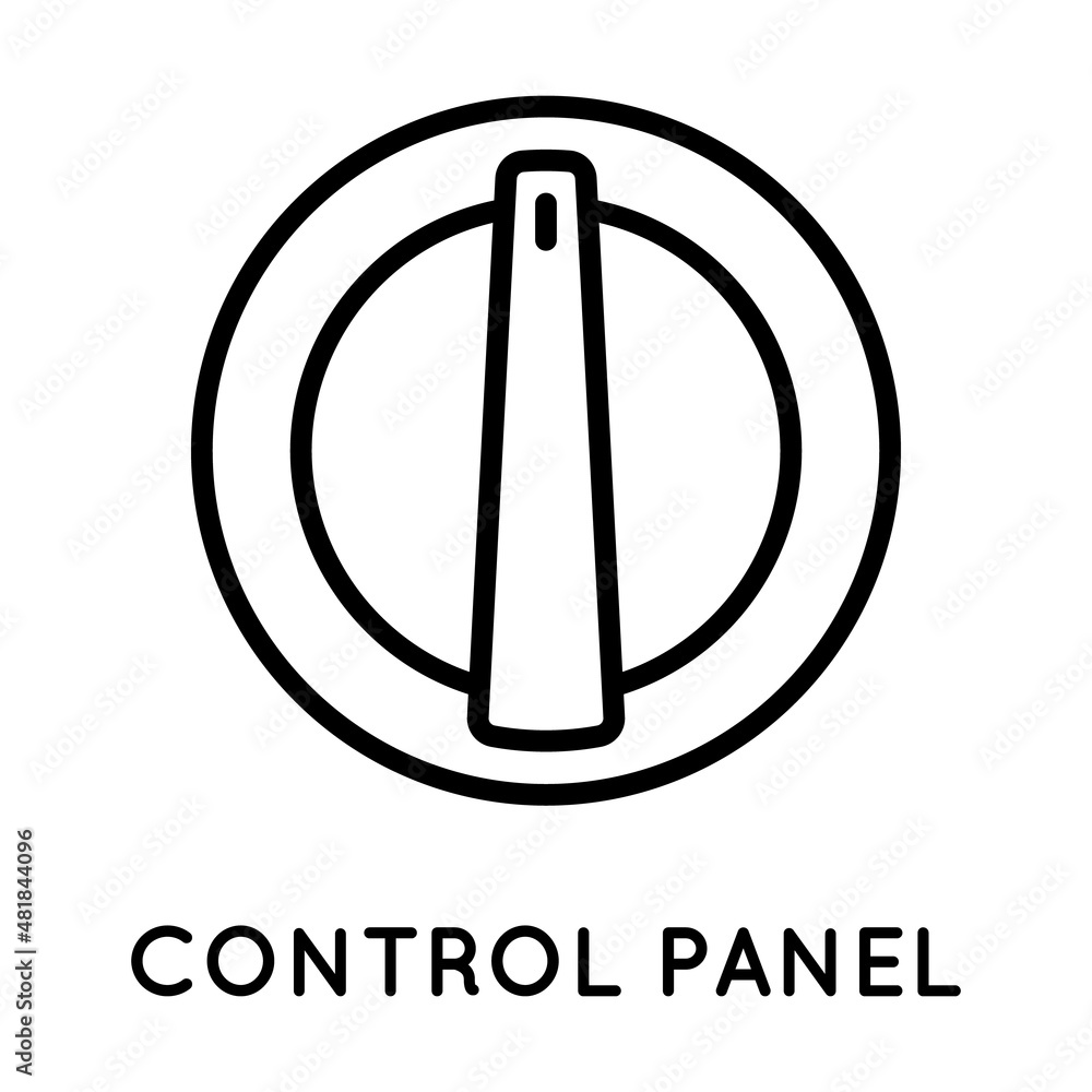 Power switch icon for control panel. Vector icon for displaying mode ...