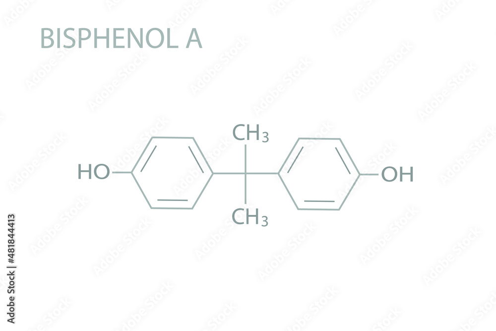 Bisphenol A molecular skeletal chemical formula. vector de Stock ...