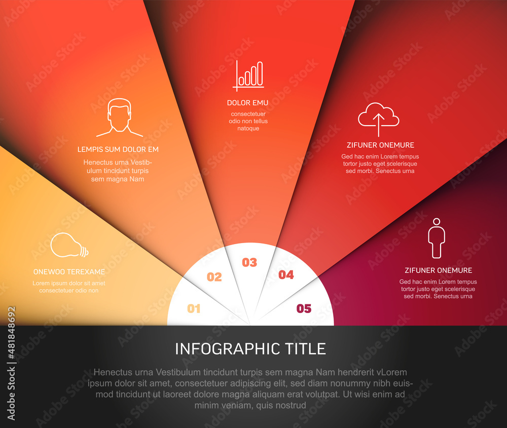 Vector multipurpose Infographic five elements template Stock Vector ...