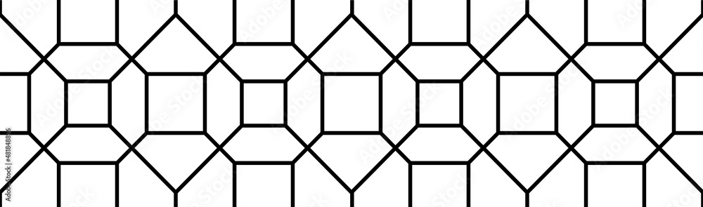 Vector sketch of a stained glass window. Vintage pattern. Abstract ...