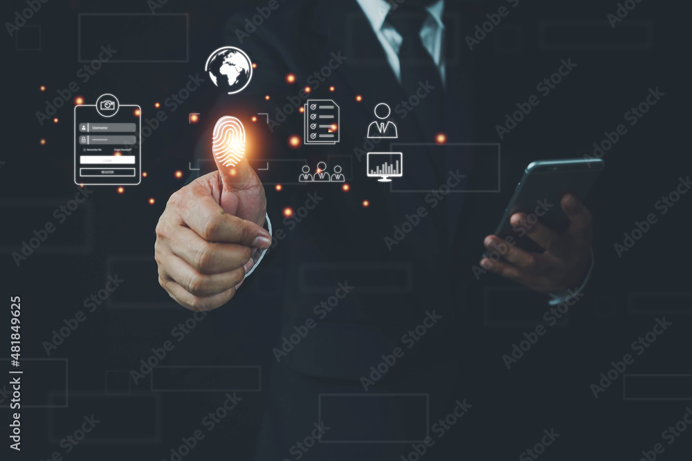 cyber security concept,user type login, and password,User ...