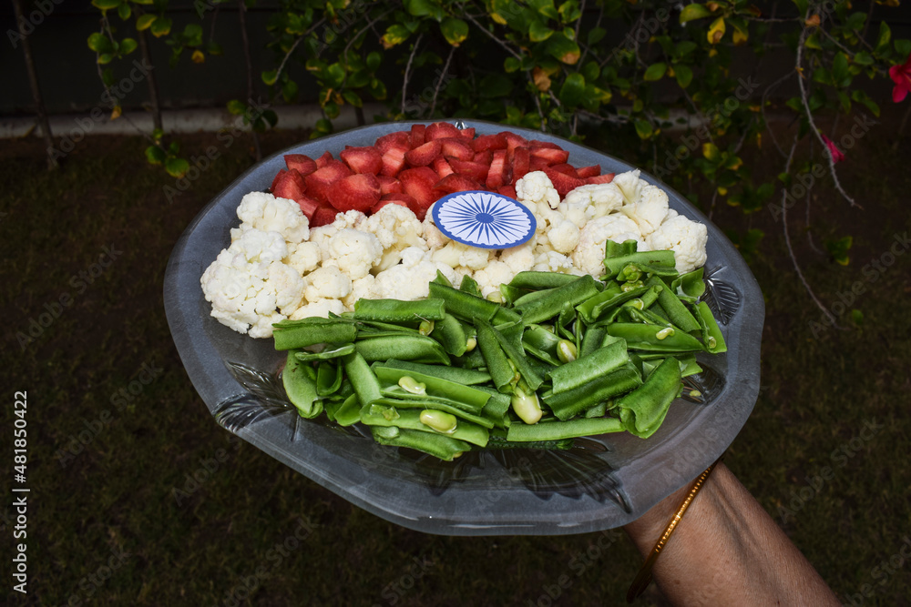 Republic day of India Food. Independence day of India food. Raw ...
