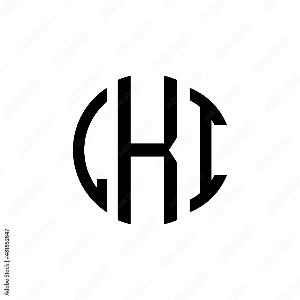 LKI letter logo design. LKI modern letter logo with black background ...