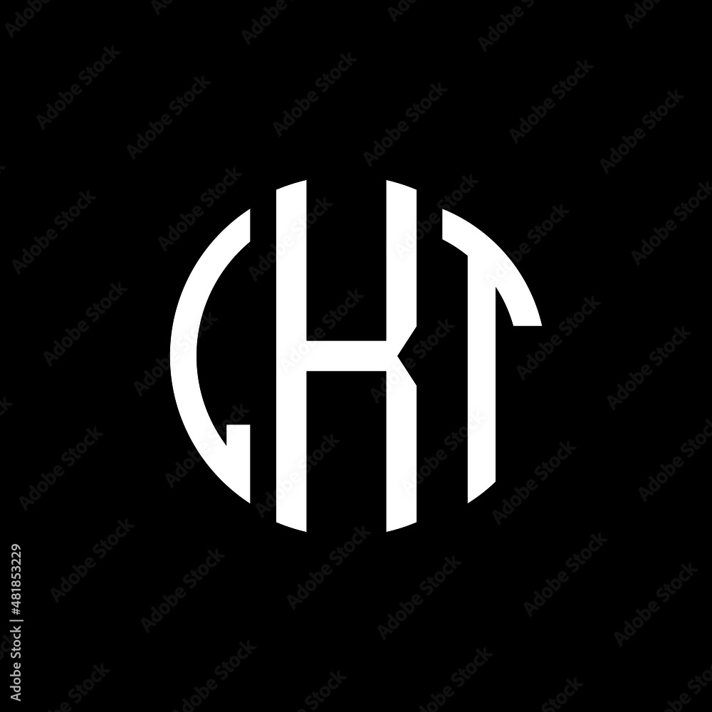LKT letter logo design. LKT modern letter logo with black background ...