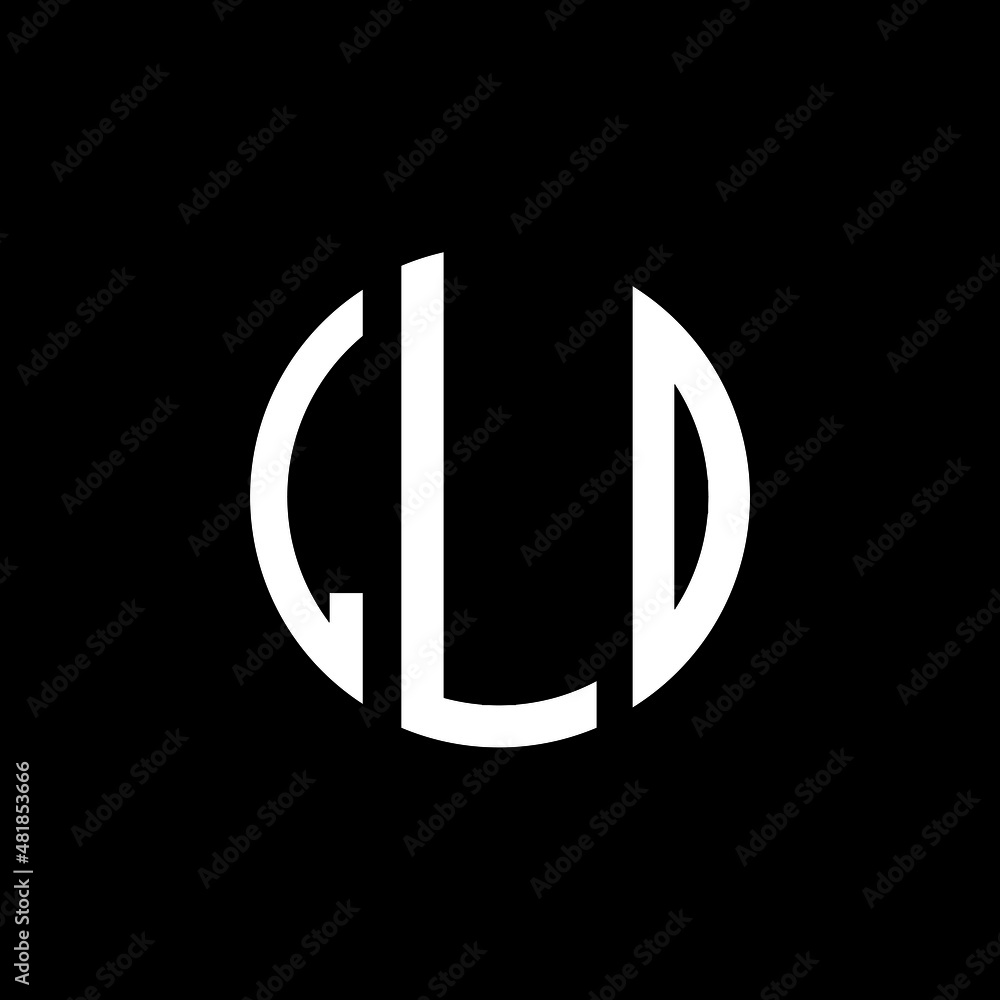LLD letter logo design. LLD modern letter logo with black background ...