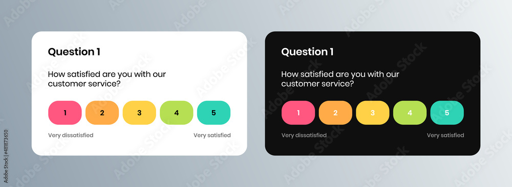 Vetor de Customer Feedback User Interface. One to Five Satisfaction ...