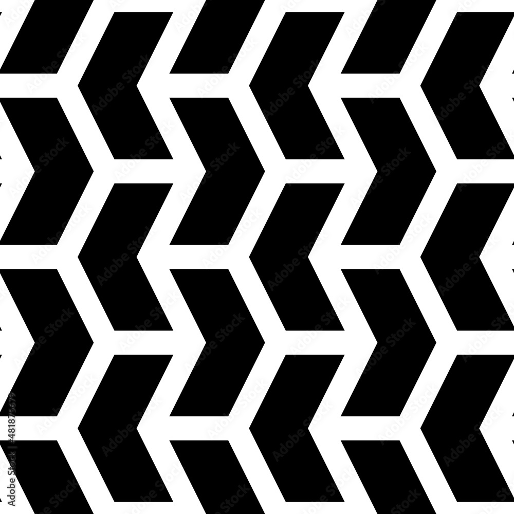 Mosaic. Zigzag figures ornament. Repeated puzzle shapes background ...