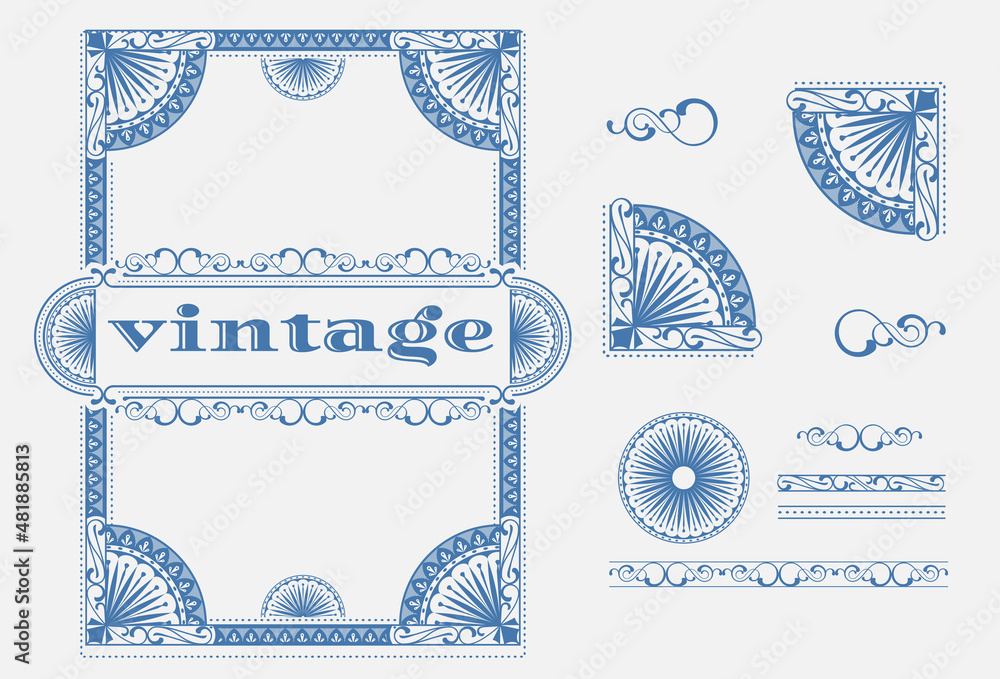 vintage bar frame element as typeface illustration of alcohol drink ...