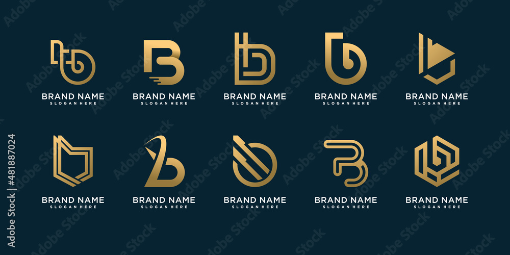 Letter B logo with creative element concept for initial or business ...