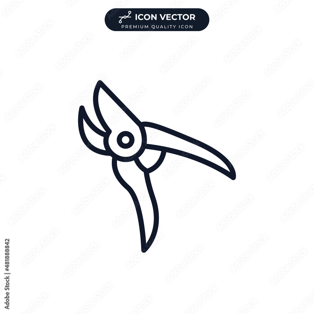 Garden pruner icon symbol template for graphic and web design ...