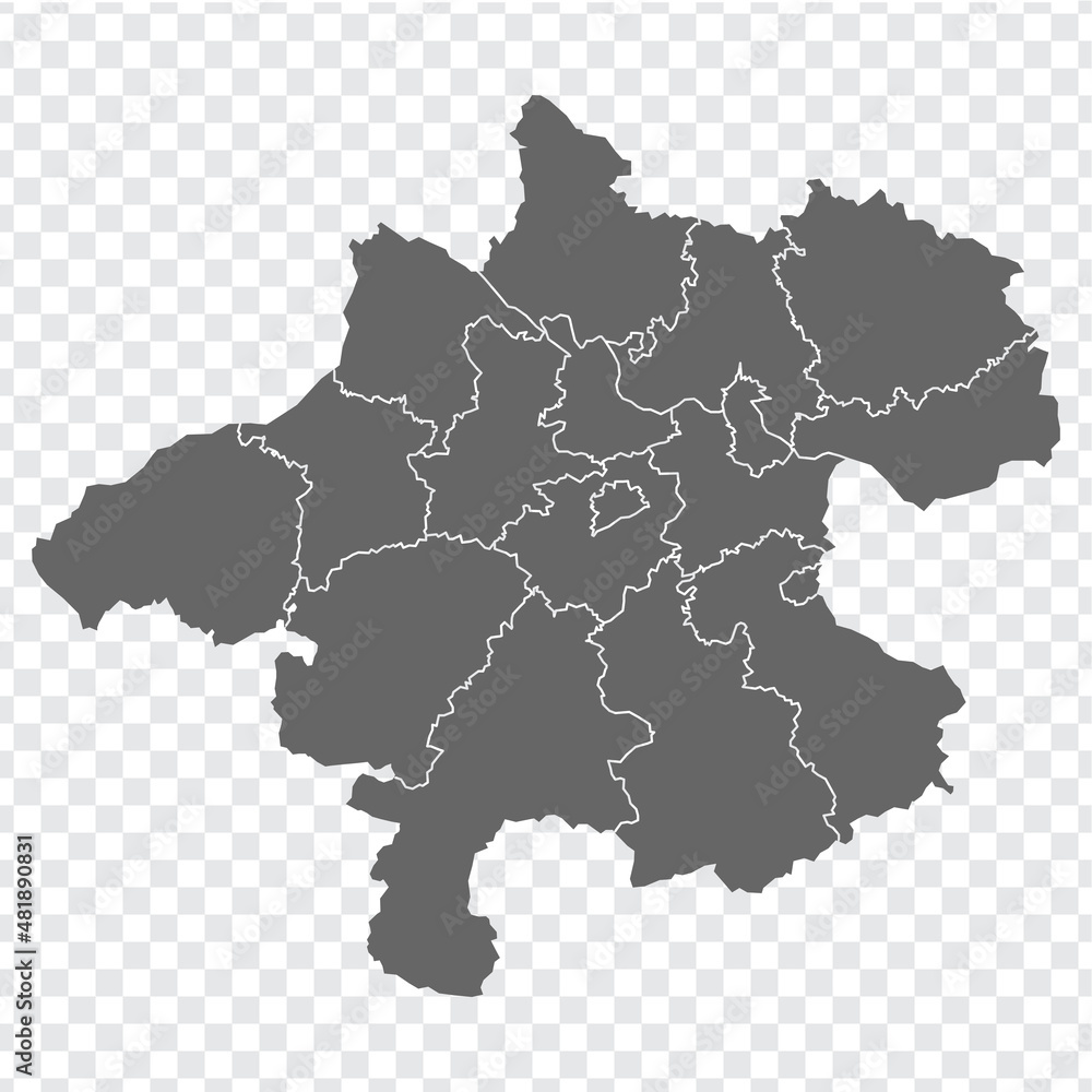Map State Upper Austria of Austria on transparent background. Blank Map ...