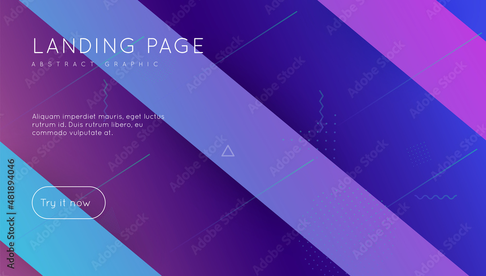 Fluid Background. Violet Vibrant Layout. Business Presentation. Wave ...