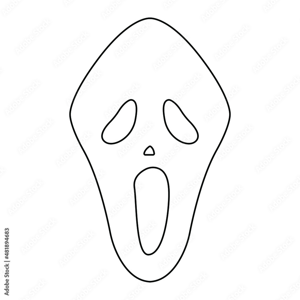Scream Mask Drawing