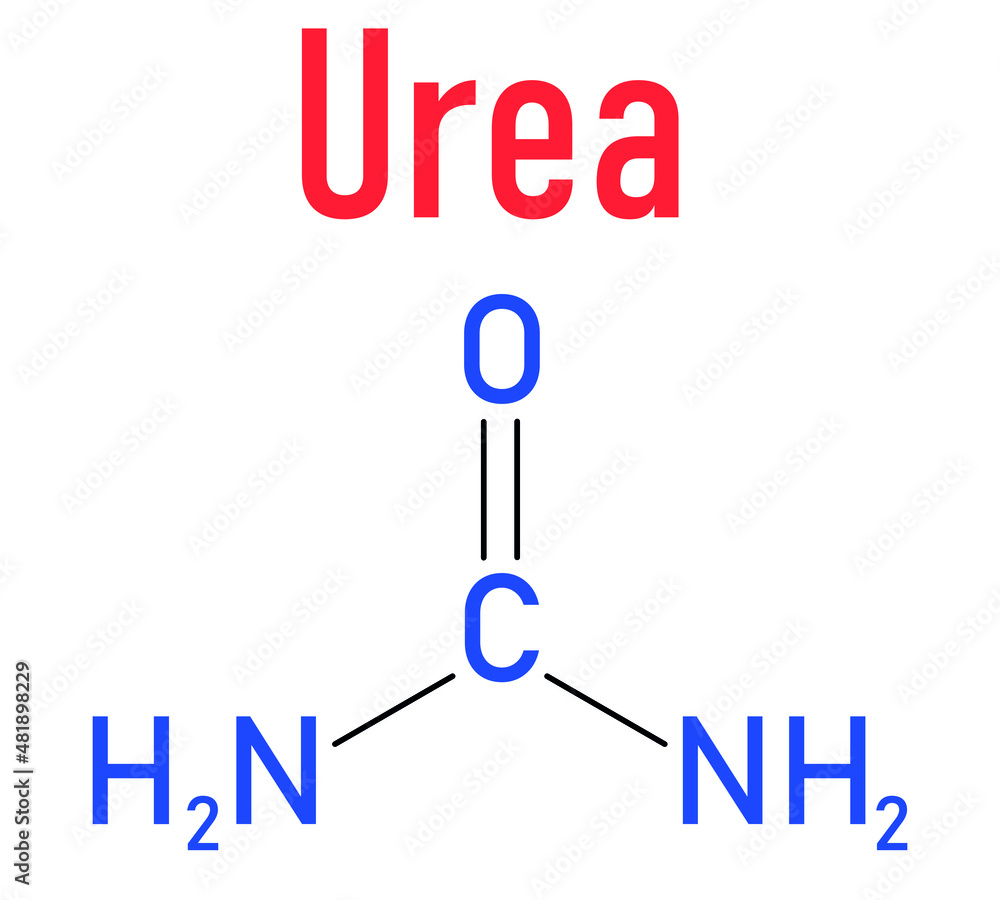 Urea or carbamide molecule. Used in cosmetics, fertilizer; present in ...