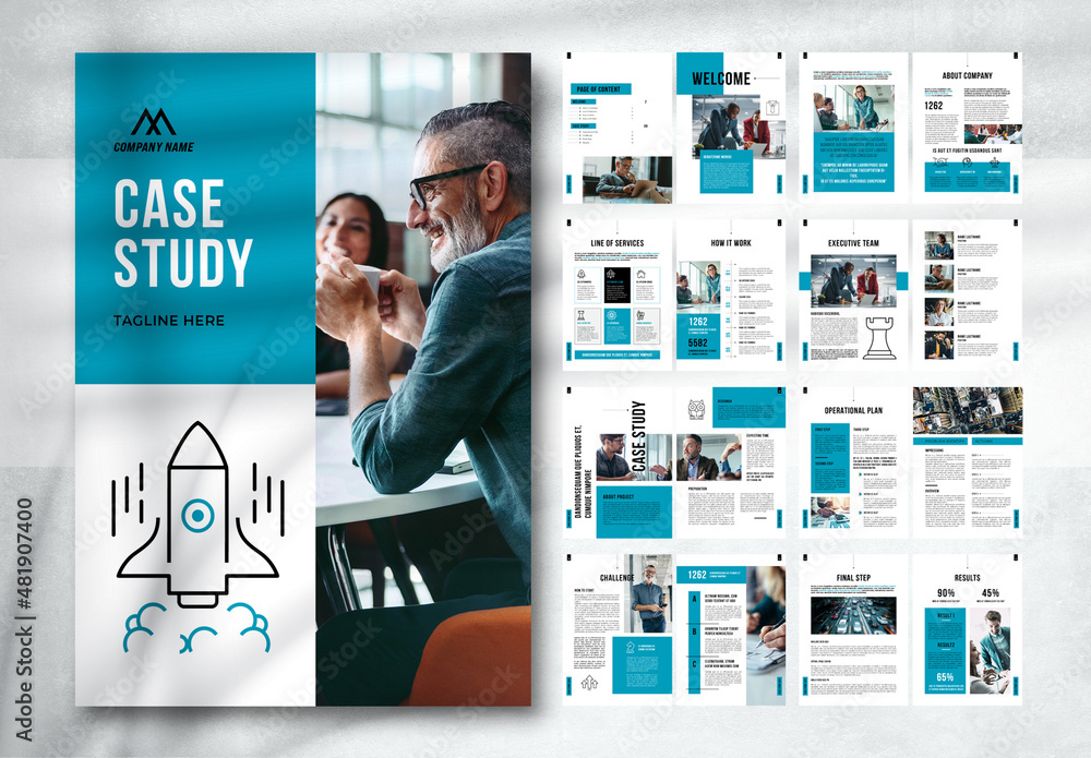 Case Study Layout Stock Template | Adobe Stock