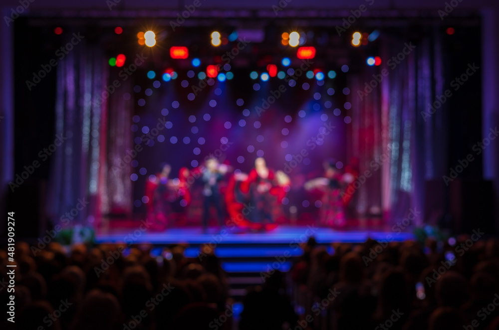 Texture blur and defocus, background for design. Stage light at a ...