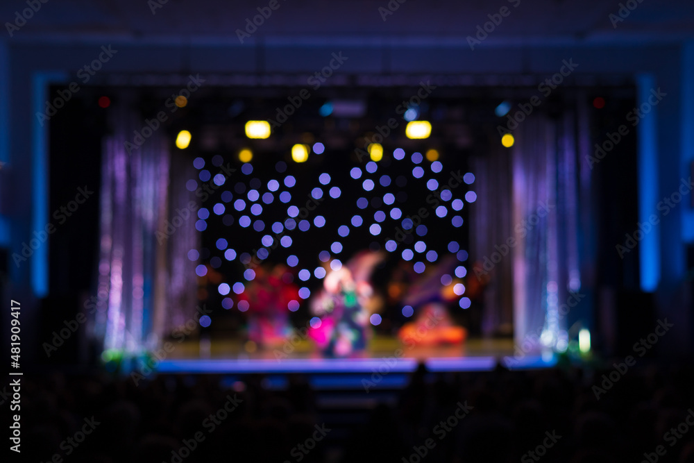 Texture blur and defocus, background for design. Stage light at a ...