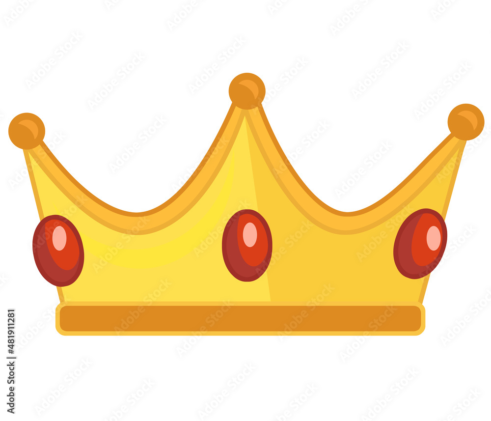 Cartoon element royal on white background crown illustration Stock ...