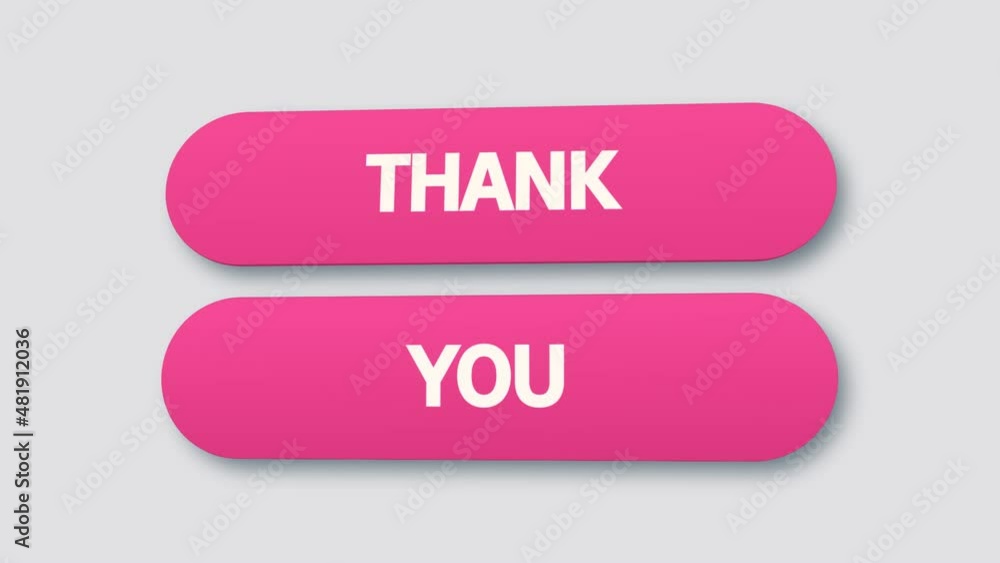 Thank You Animation, Charity Appreciation Concept, Colorful 3D ...