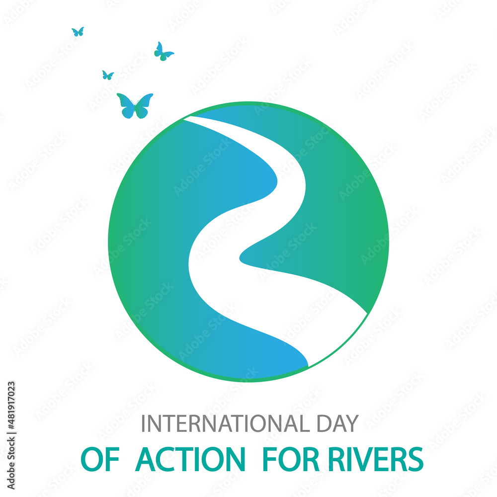 International Day of Action for Rivers, vector art illustration. Stock ...