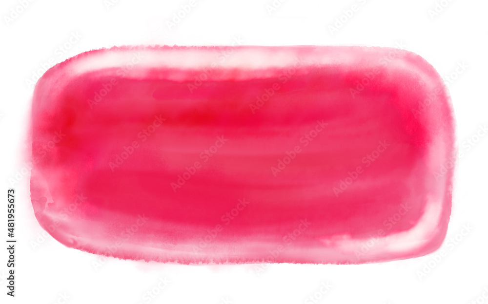 Abstract pink watercolor splash on white background. Pastel color for ...