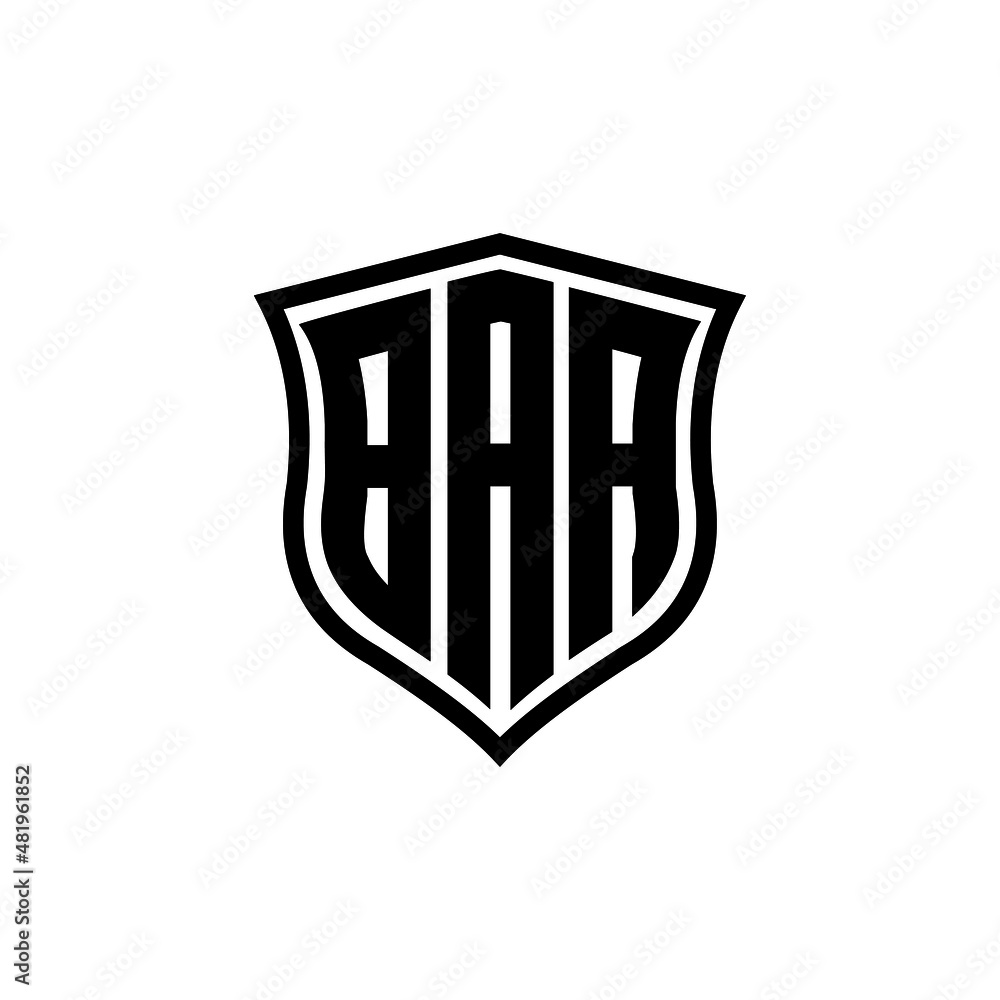 Vecteur Stock BAA letter logo design with white background in ...