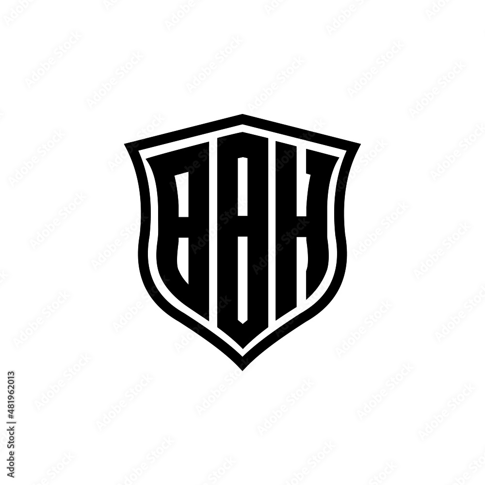 BBH letter logo design with white background in illustrator, vector ...