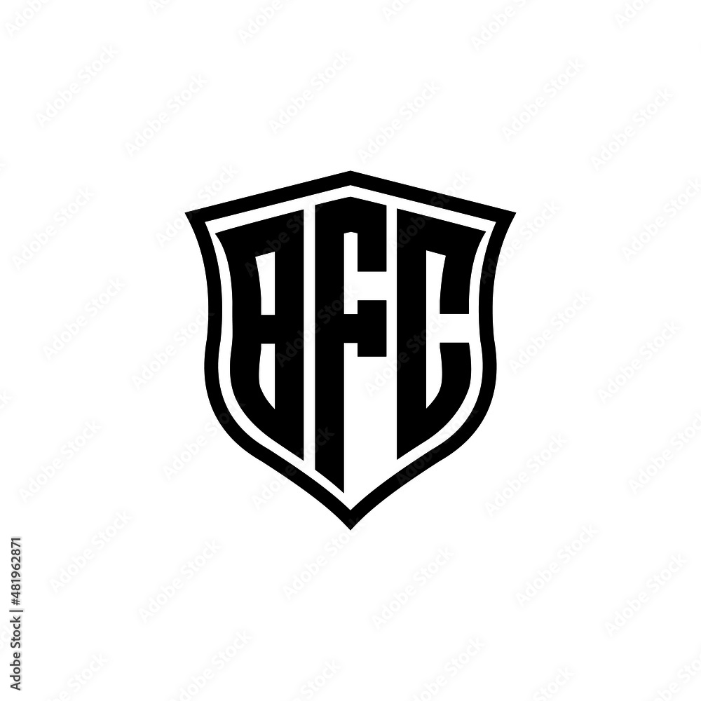 BFC letter logo design with white background in illustrator, vector ...