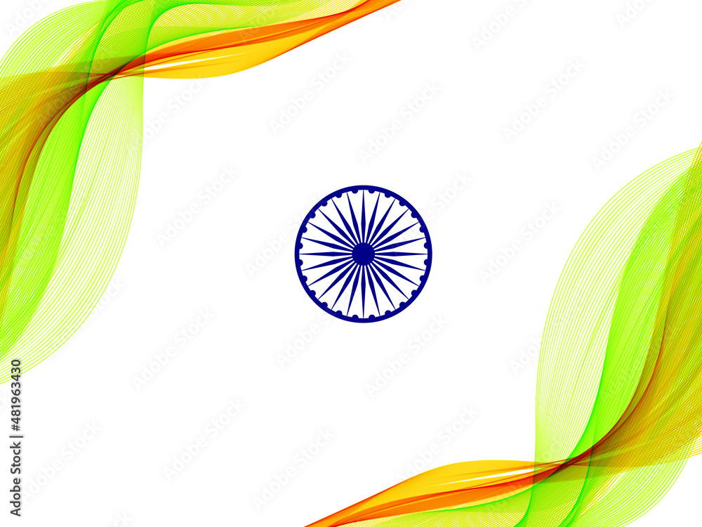 Abstract tricolor indian flag background illustration Stock Vector ...