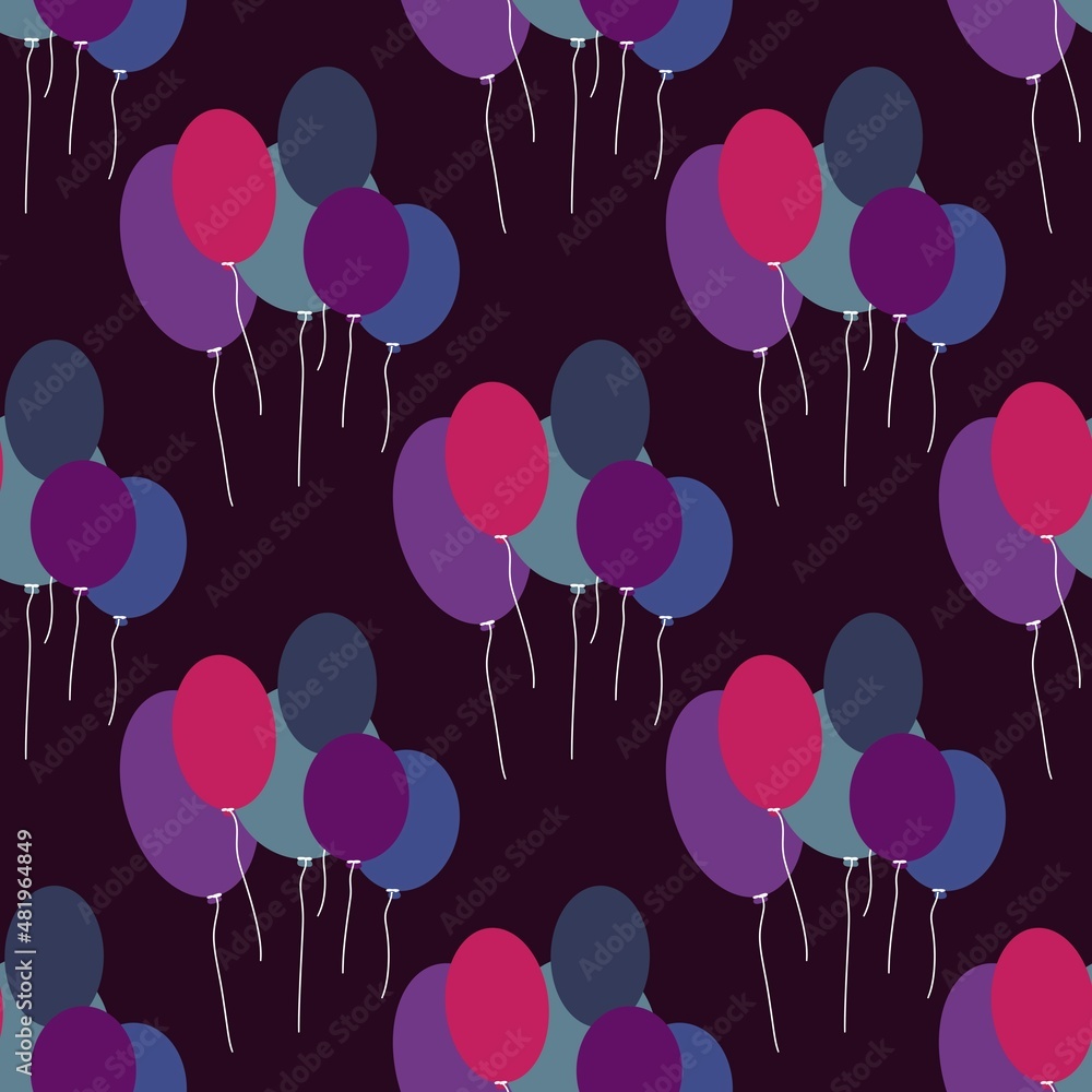 Seamless balloons pattern for kids and gifts and cards and linens and ...