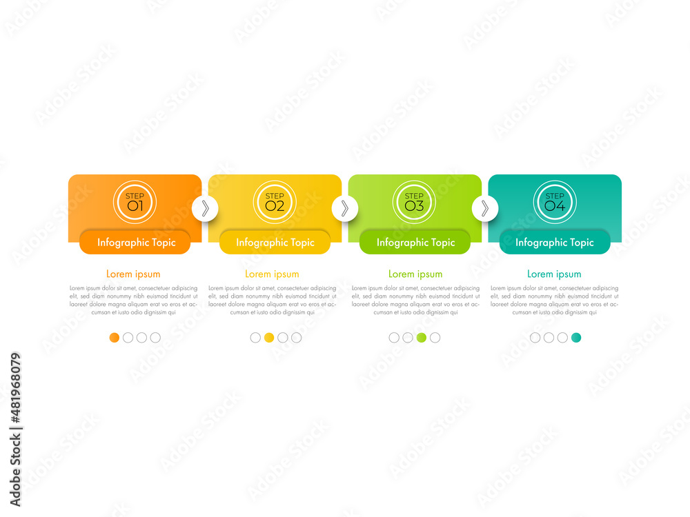 Minimal step infographics design vector and icons can be used for ...