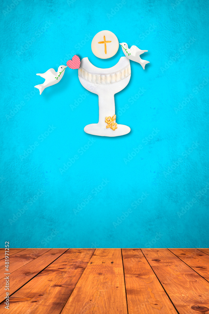 First holy communion stage background. Stock Illustration | Adobe Stock