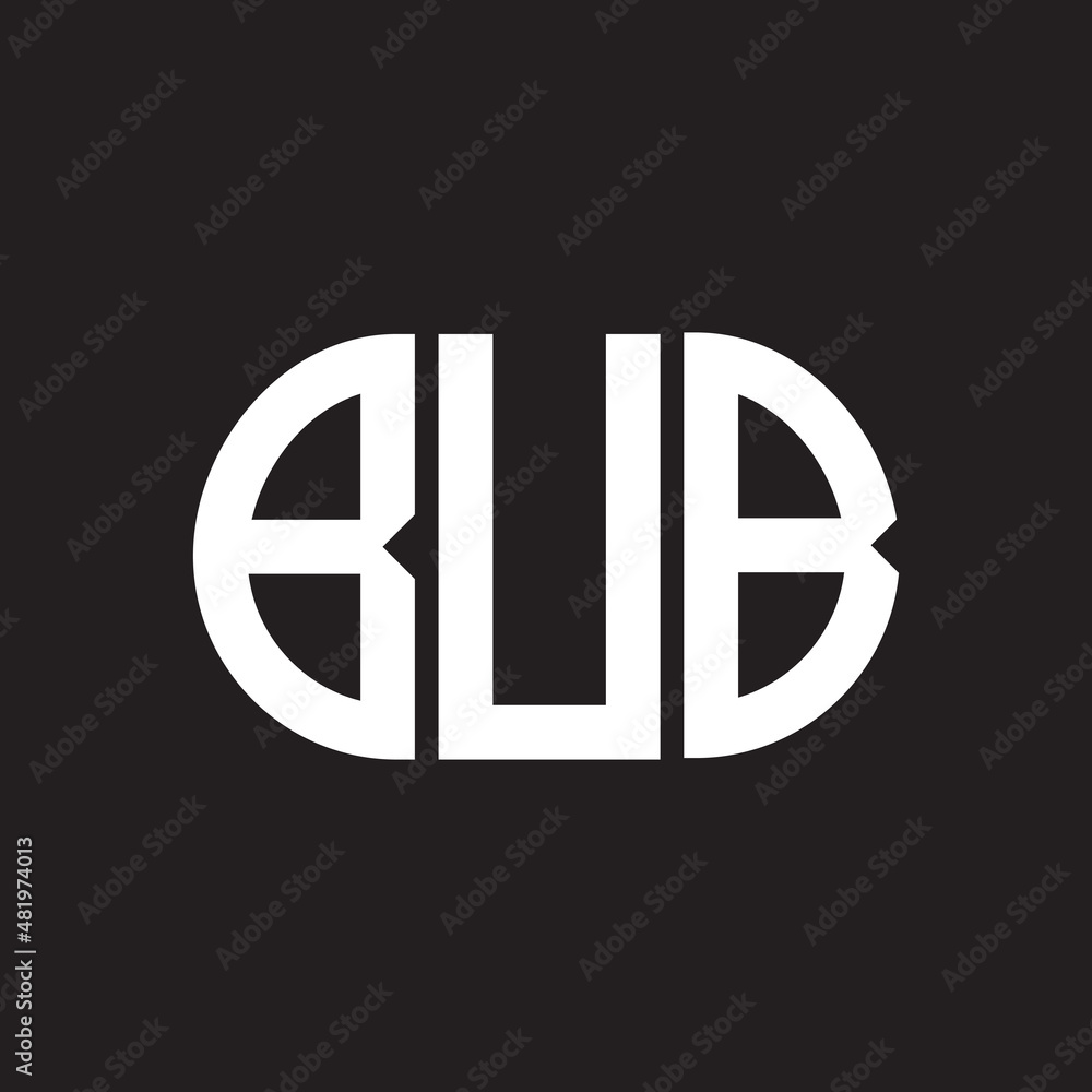 BUB letter logo design on black background. BUB Stock Vector | Adobe Stock
