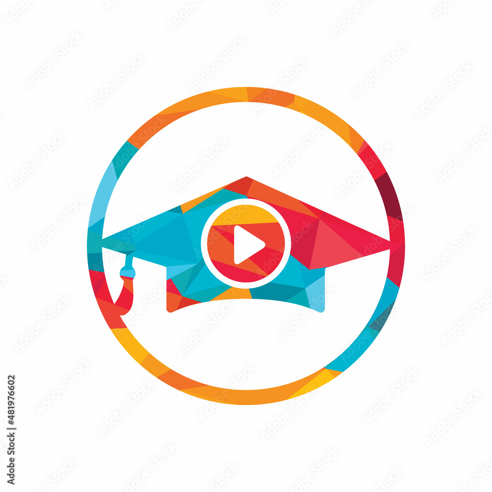 Video learning education vector logo design template. Media education ...