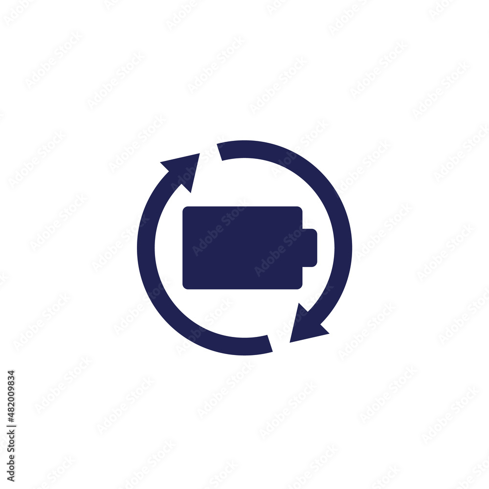 battery swap icon, replace a battery Stock Vector | Adobe Stock