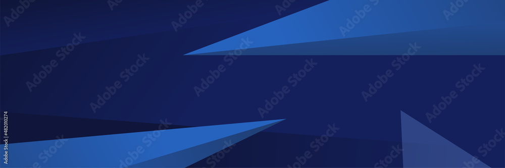 Corporate business blue wide banner design background. Abstract banner ...