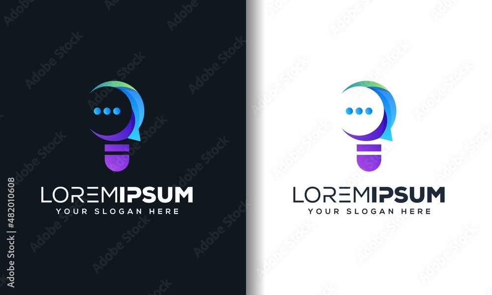 abstract bulb logo template Stock Vector | Adobe Stock