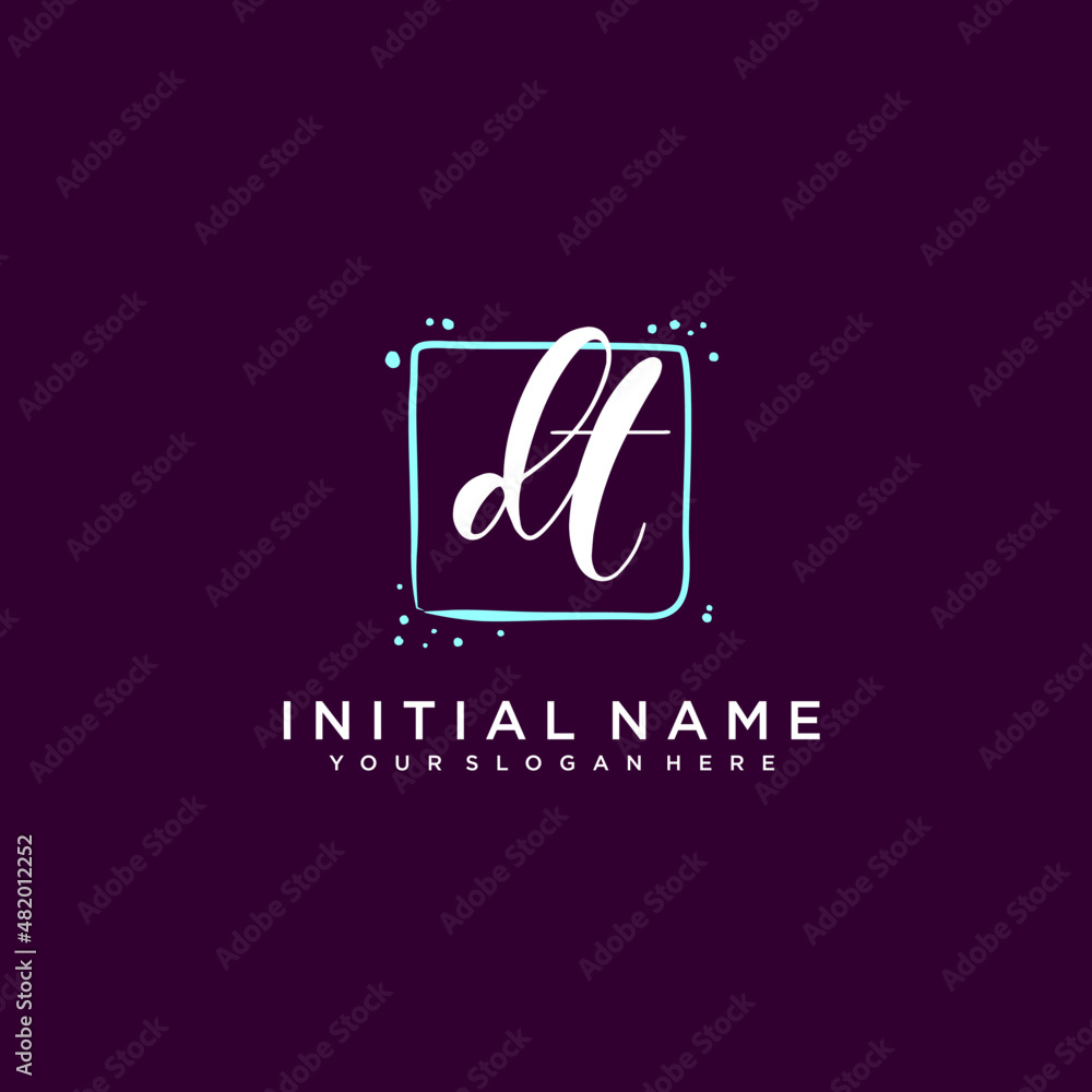 DT monogram logo template vector Stock Vector | Adobe Stock