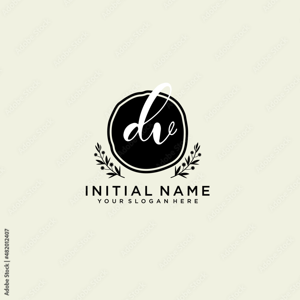 DV monogram logo template vector Stock Vector | Adobe Stock