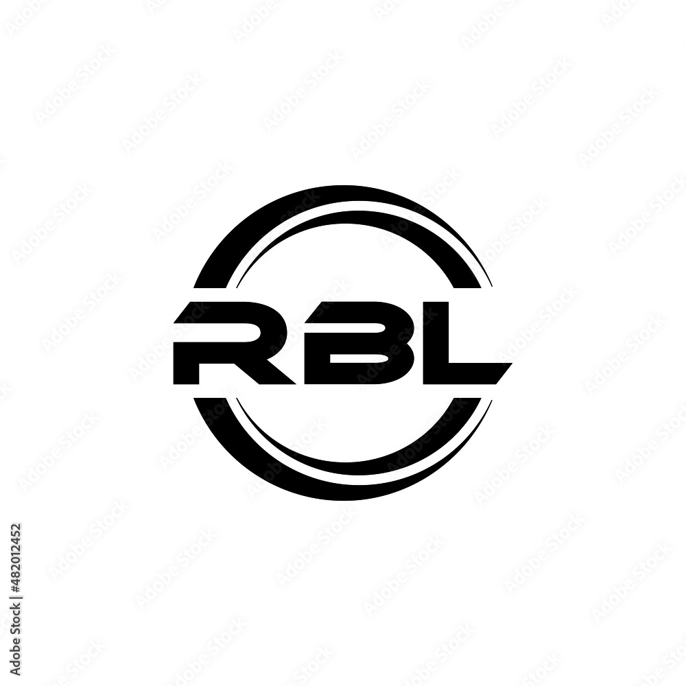 RBL letter logo design with white background in illustrator, vector ...