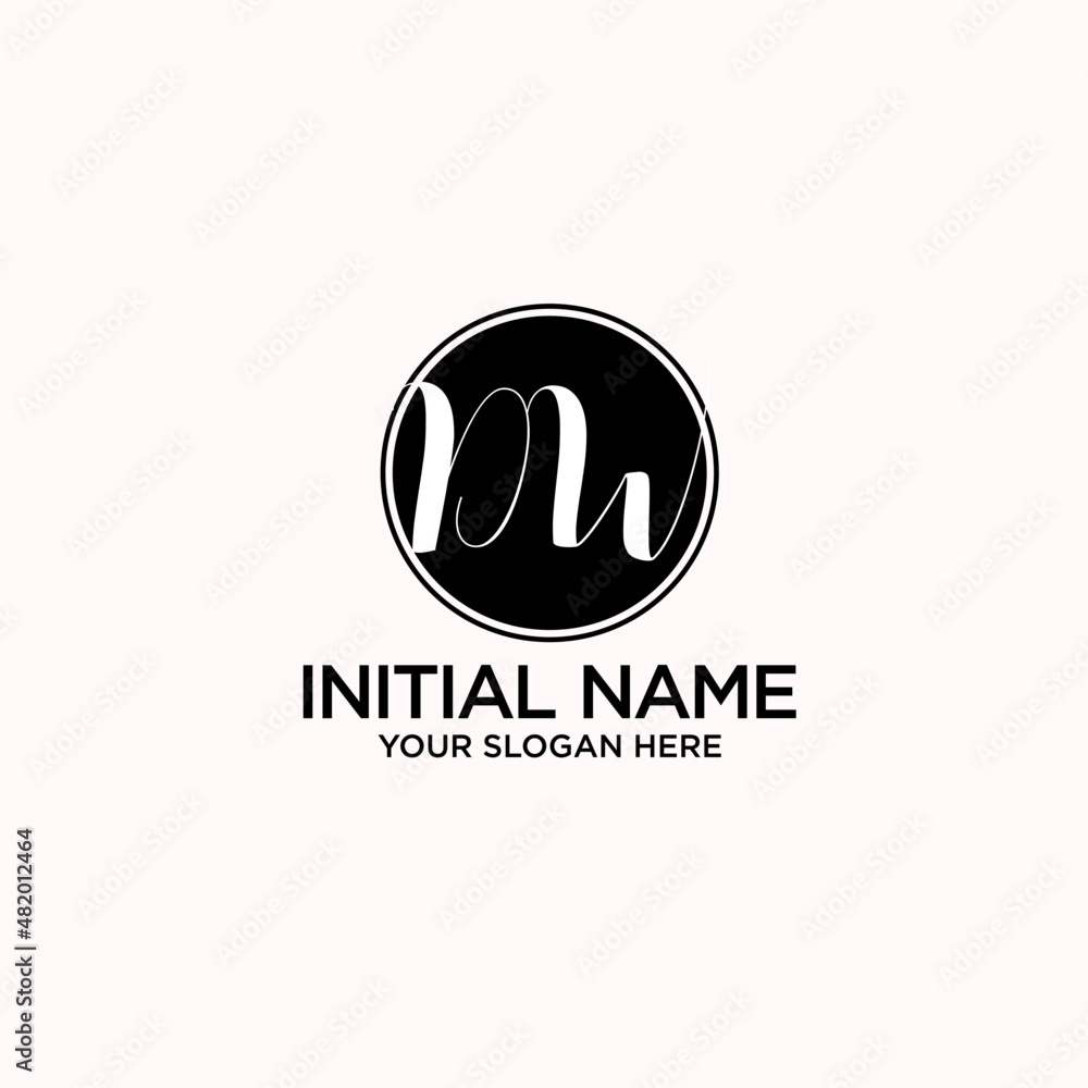 DW monogram logo template vector Stock Vector | Adobe Stock
