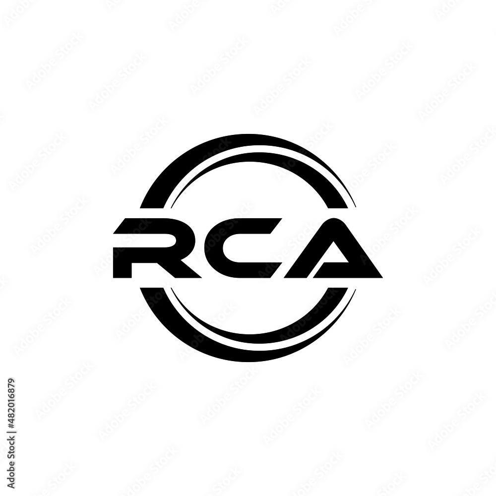 RCA letter logo design with white background in illustrator, vector ...