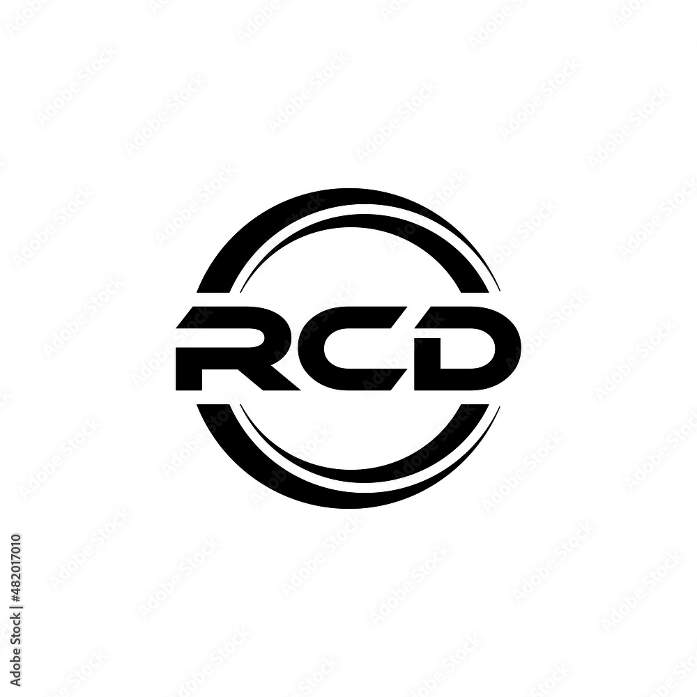 RCD letter logo design with white background in illustrator, vector ...