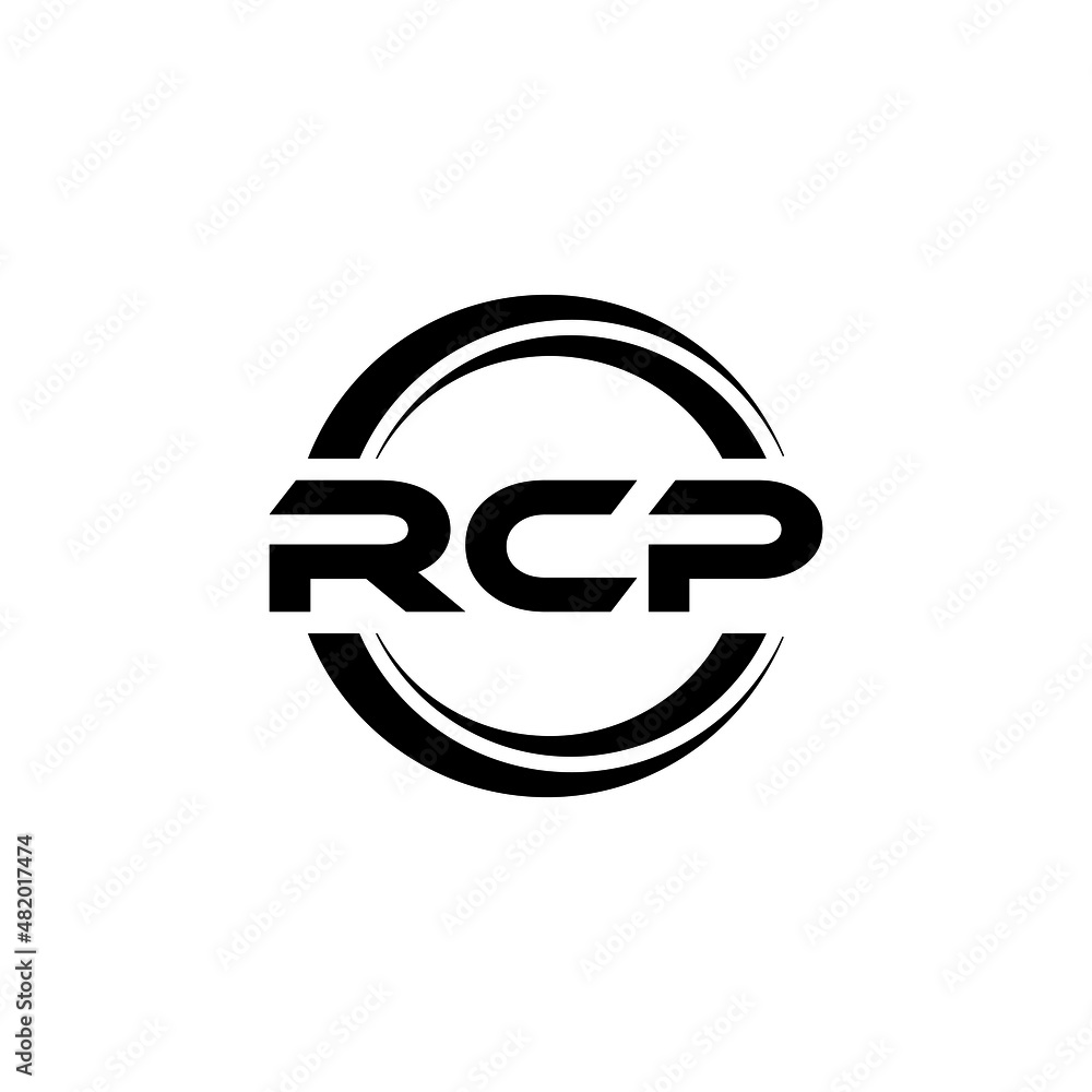 RCP letter logo design with white background in illustrator, vector ...