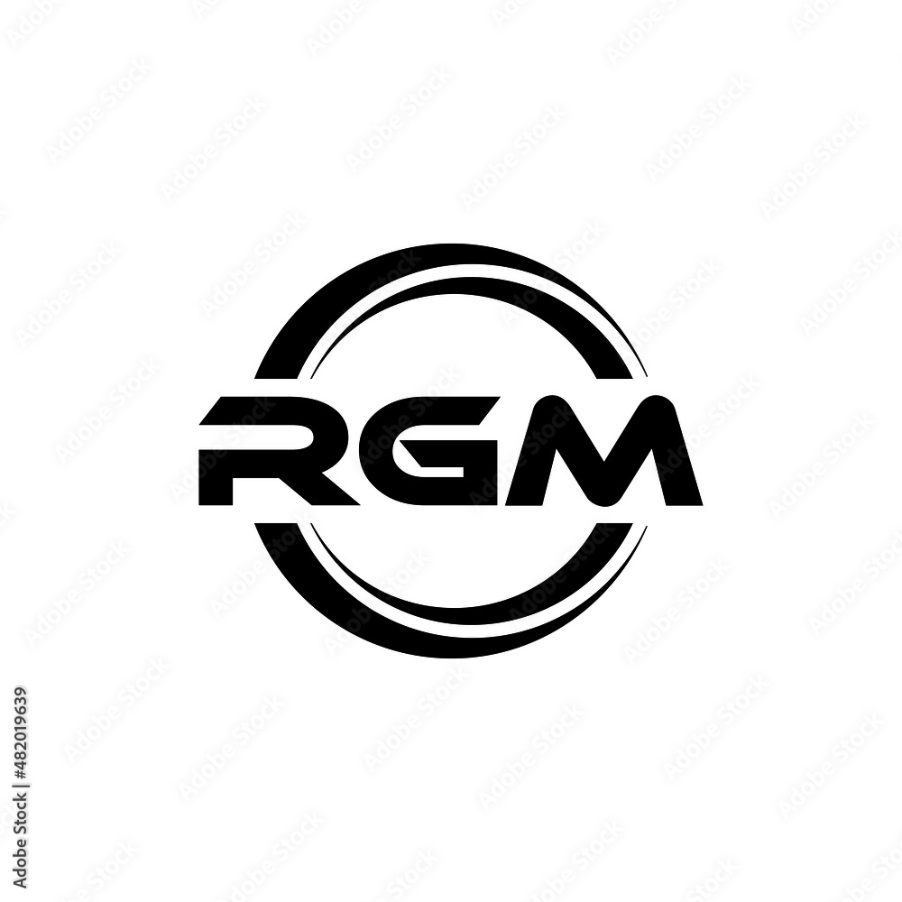 RGM letter logo design with white background in illustrator, vector ...