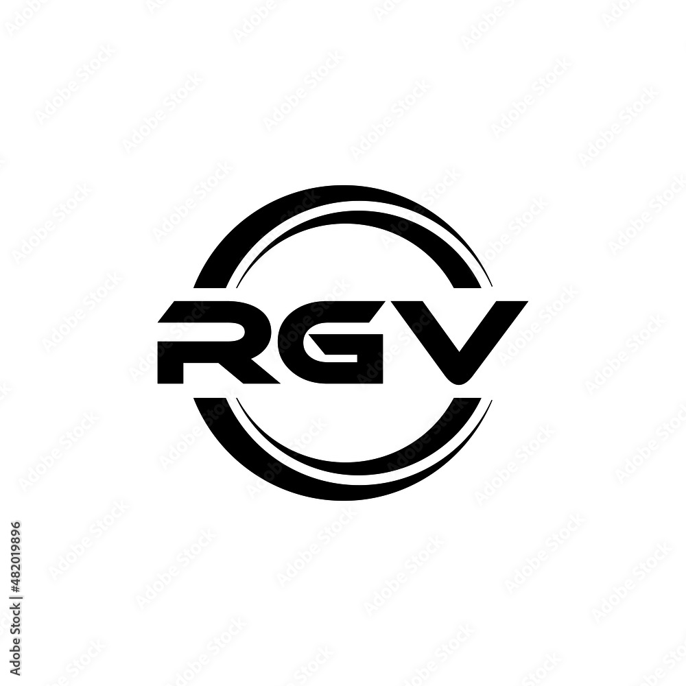 RGV letter logo design with white background in illustrator, vector ...