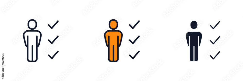 Candidate icon symbol template for graphic and web design collection ...