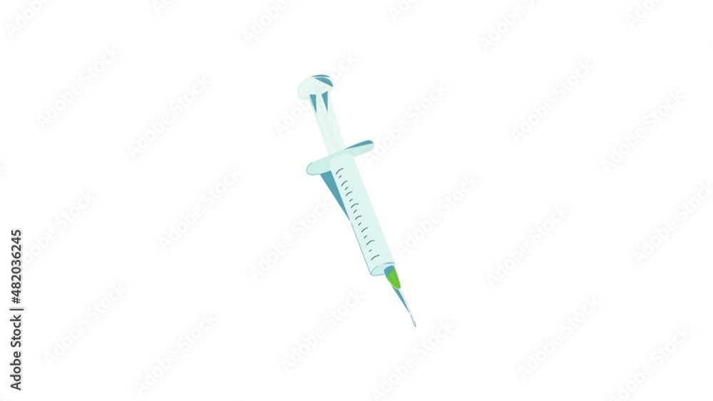 Syringe icon animation best cartoon object on white background Stock ...